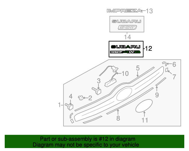 2012-2017 Subaru OEM NEW 2012-2017 Subaru Impreza Crosstrek Limited 2 ...