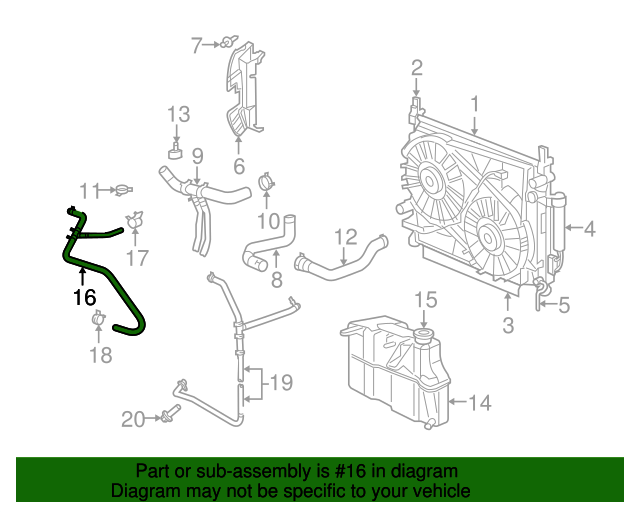 2005-2010 Mopar Hose 55038123AA | TascaParts.com