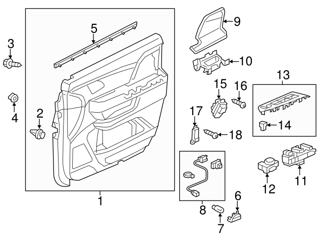 2011-2017 Honda Odyssey Front Left Driverside Door Armrest Assembly ...