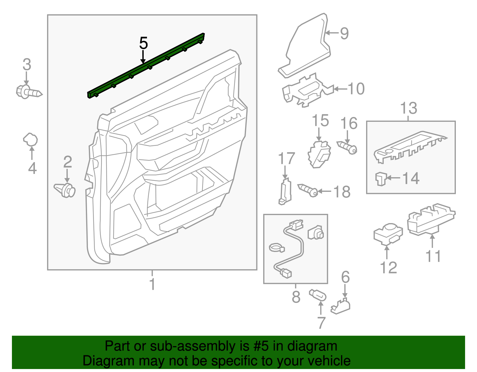 72375-TK8-A01 - 2011-2017 Honda Odyssey - Weatherstrip L Front Door ...