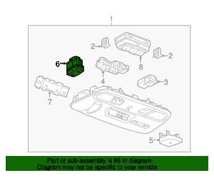 2014-2024 GM Jet Black Sunroof Switch 22886705 GM | GMPartsDirect.com