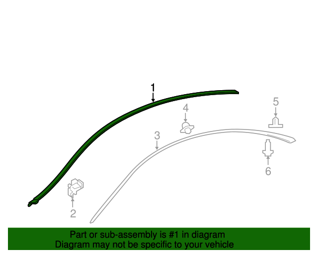 217-690-01-62-9999 - Roof Molding 2015-2020 Mercedes-Benz | Mercedes ...