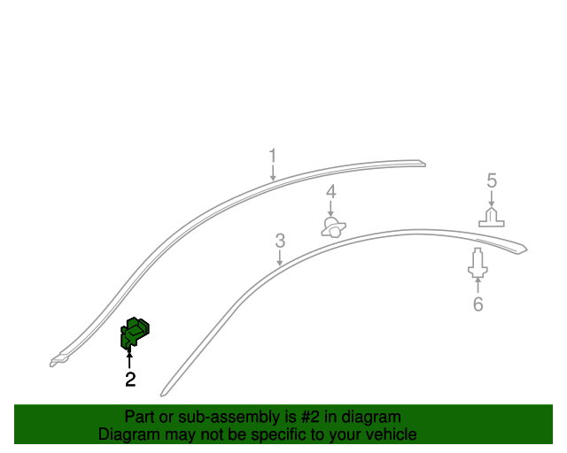 217-991-02-98 - Roof Molding Clip 2015-2020 Mercedes-Benz | Mercedes ...