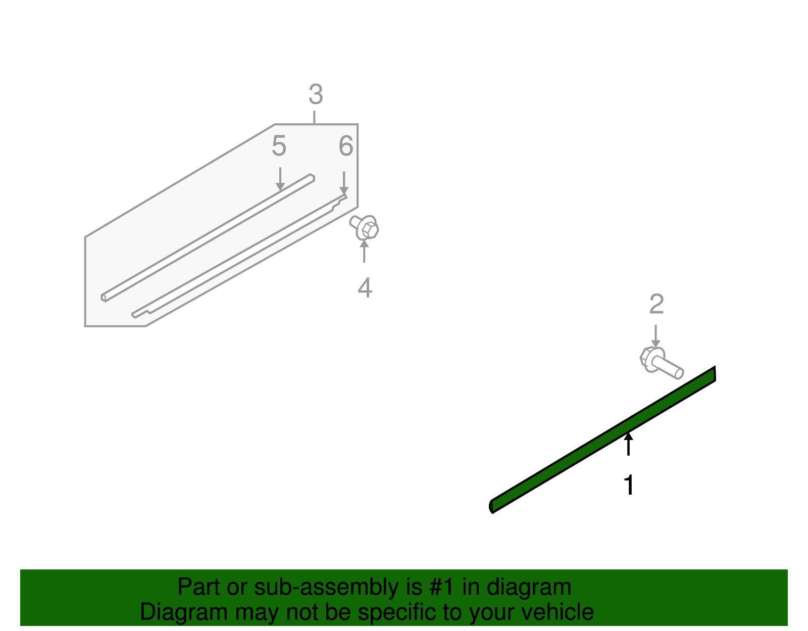 2005-2011 Audi Lower Molding 4F0-853-960-K-GRU | Audi OEM Parts Guy