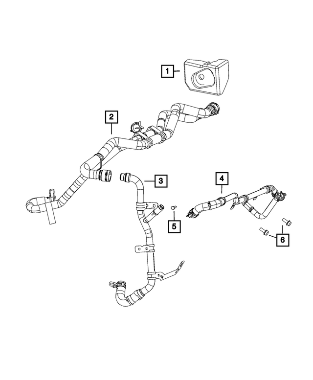 MOPAR GENUINE HEATER SUPPLY AND RE HOSE - 68381446AC - 68381446AC ...