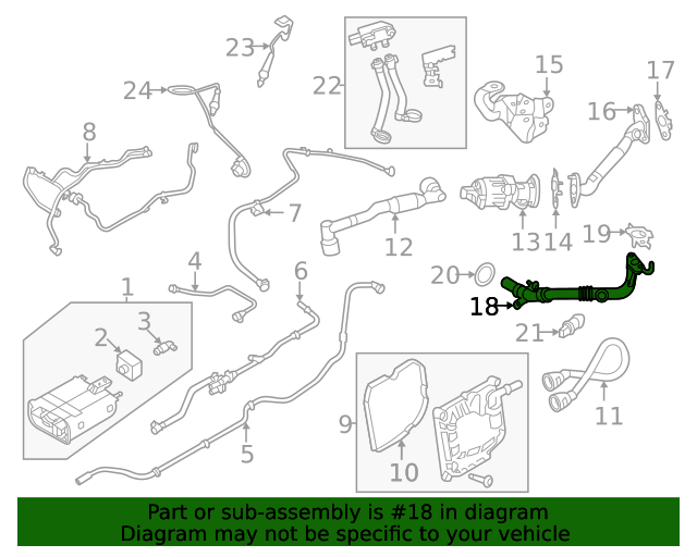 Exhaust Gas Re-Circulation (Egr) Tube K2GZ-9E470-B | Blue Springs Ford ...