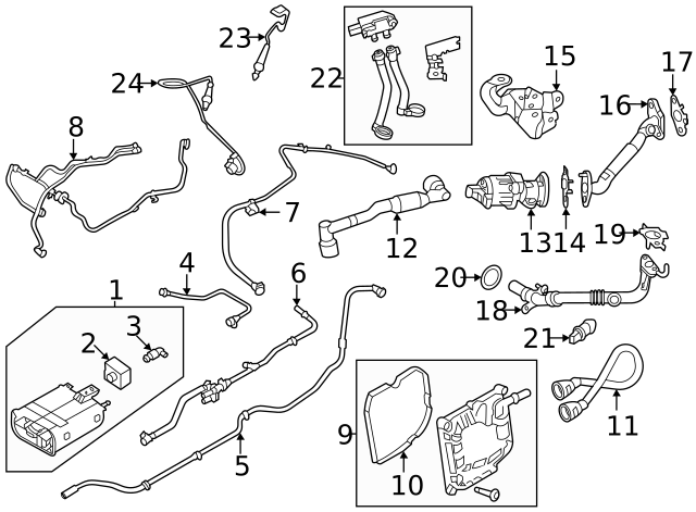 Tube Assembly Fuel Vapour Separat LX6Z-9D289-SH | TascaParts.com