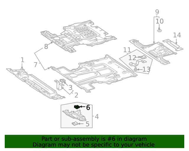 094-994-63-00 - Radiator Support Splash Shield Nut 2020-2024 Mercedes ...
