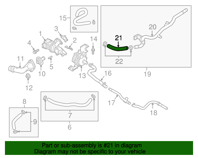 2016-2019 Hyundai Sonata Upper Hose 25414-E6000 | OEM Parts Online