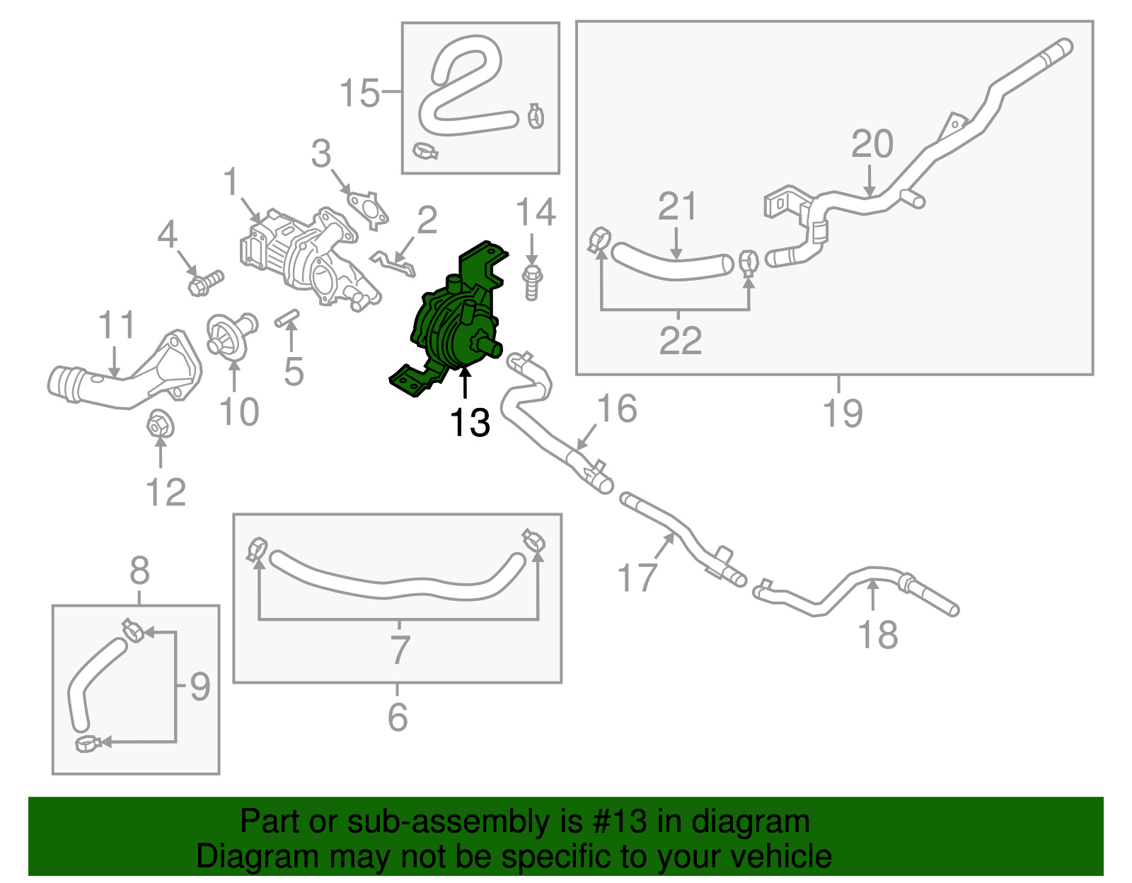 2016-2019 Hyundai Sonata | Auxiliary Pump | 36910-3D600 | Hyundai Parts ...