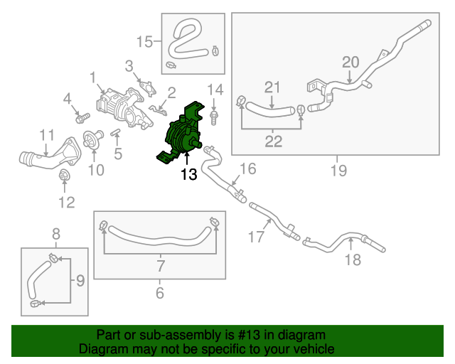2016-2019 Hyundai Sonata Auxiliary Pump 36910-3D600 | OEM Parts Online