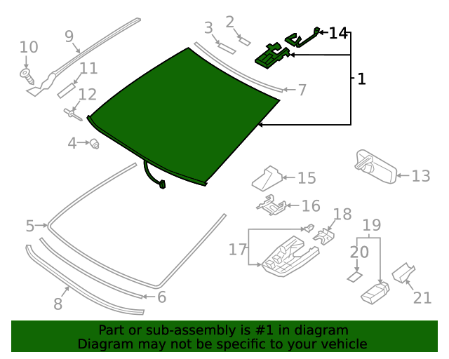 2019-2023 Lexus Windshield 56101-76949 | toyolexparts
