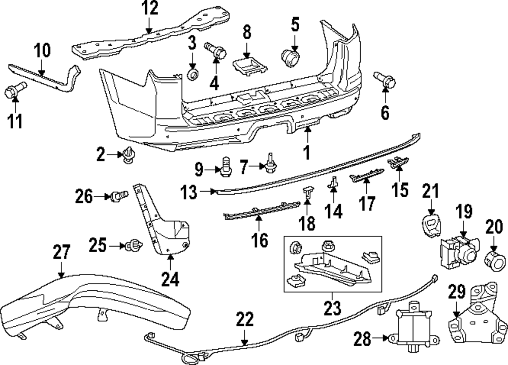 2010-2024 Toyota 4Runner Cover Rear Bumper L P 52159-35919 | Discount ...