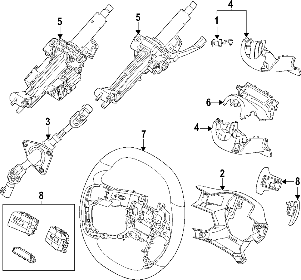 56310-DO100 - Steering Column 2024-2025 Kia EV9 | Kia.Parts Store