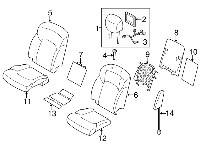 2011-2020 Infiniti Seat Cushion Pad 87361-1LB2A | Infiniti of San Jose