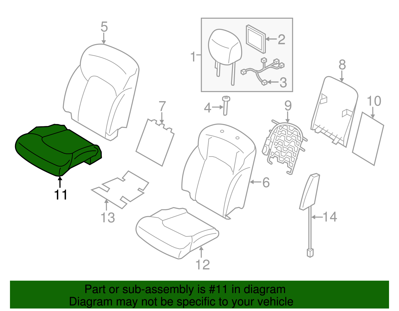 2016-2017 Infiniti QX80 Cushion Cover 87370-5ZM5A | Infiniti of Orland Park