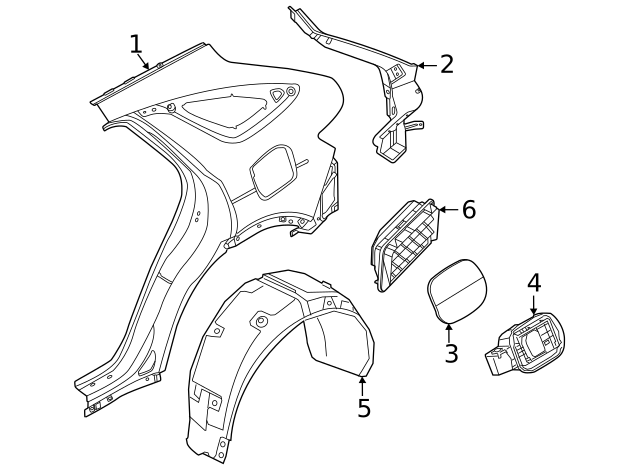 2024 Genesis GV70 Housing Fuel Filler Dr 81595-IY000 | OEM Parts Online