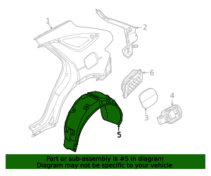 2022-2025 Genesis Wheelhouse Liner 86822-AR501 | World OEM Parts Hyundai