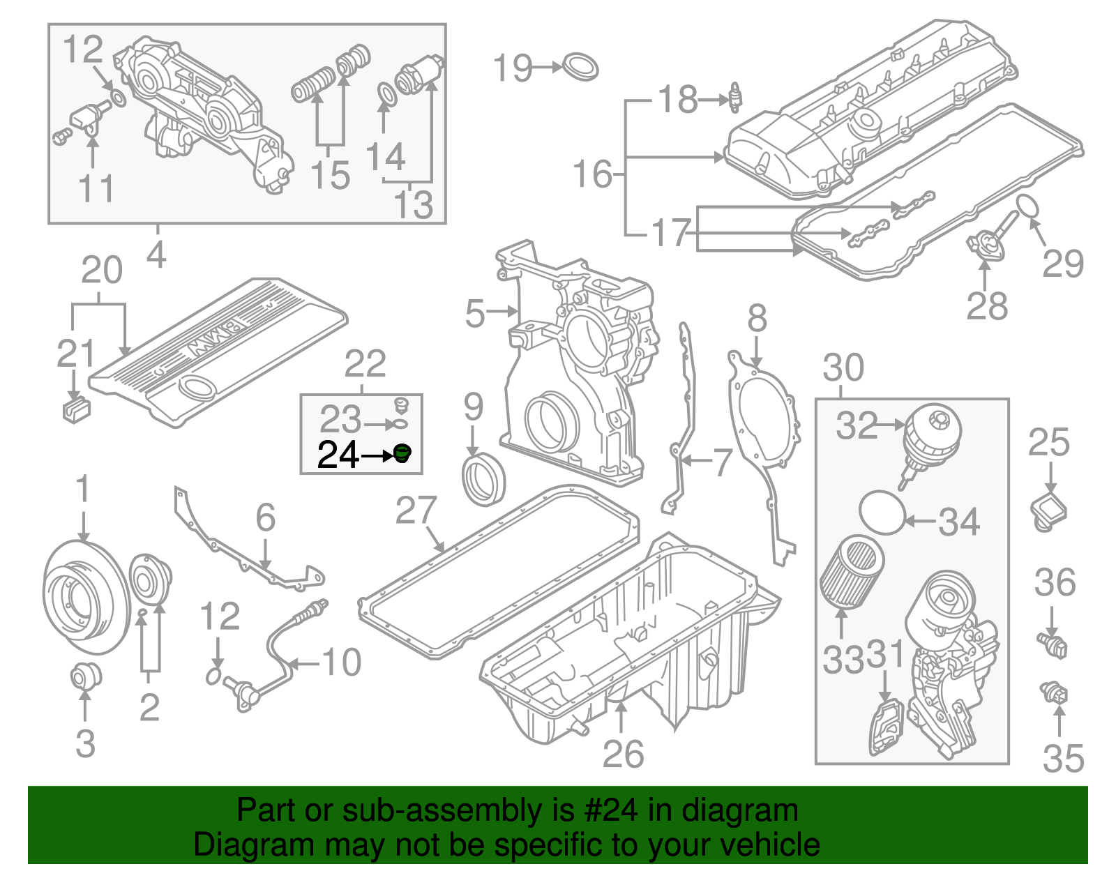 Genuine BMW 11-12-1-437-395 | Engine Valve Cover Grommet | FREE ...