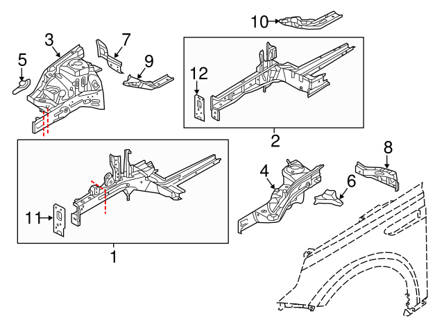 2017-2020 Kia Optima Rail Assembly 64601 A8500 | QuirkParts