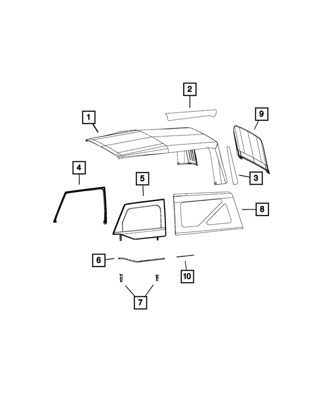 2007-2018 Jeep OEM NEW Mopar 2007-2018 Jeep Wrangler Folding Top ...