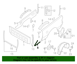 2013-2020 Ram Side Panel Brace - Driver's Side (LH) 68196935AA ...