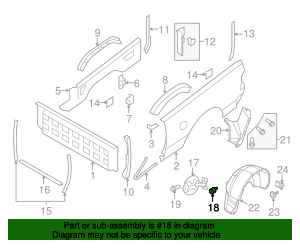 2005-2020 Mopar Fuel Door Bumper 52102405AA | TascaParts.com