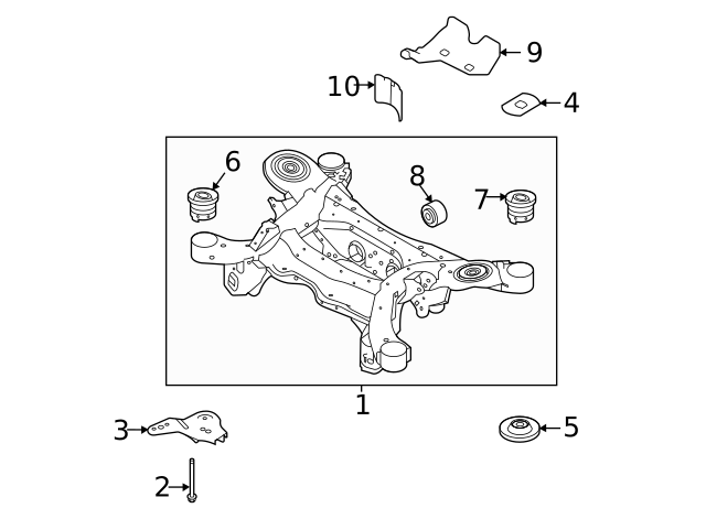 LR138057 - Suspension Subframe Reinforcement Bracket 2020-2022 Land ...