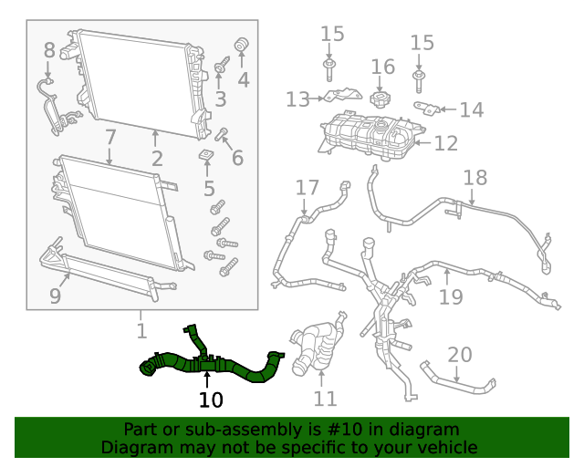 2019-2022 Ram 1500 Inlet Hose 68280626AD | TascaParts.com