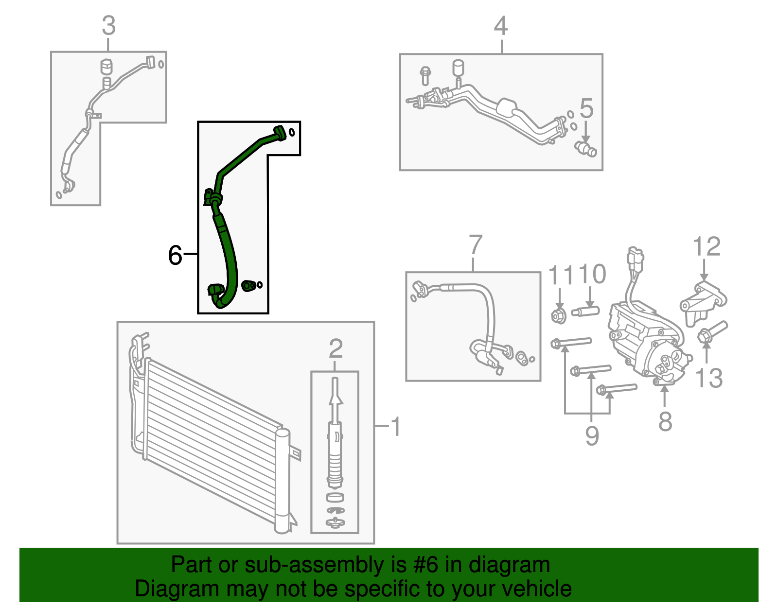 2010-2012 Ford A/C Refrigerant Hose AE5Z-19835-B | OEM Parts Online