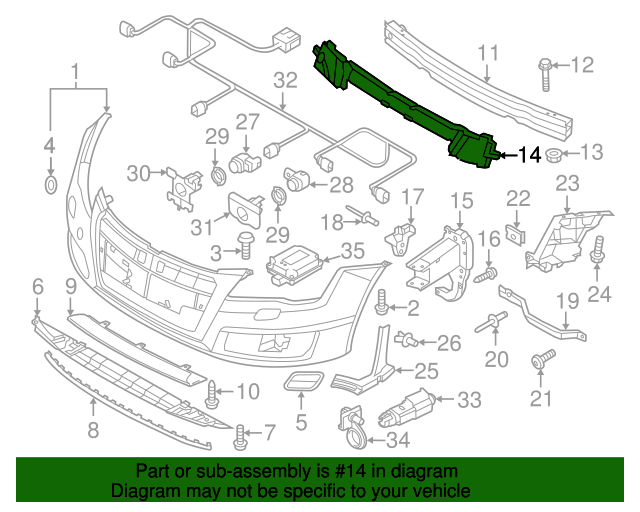 2012-2015 Audi Energy Absorber 4G8-807-550-C | OEM Parts Online