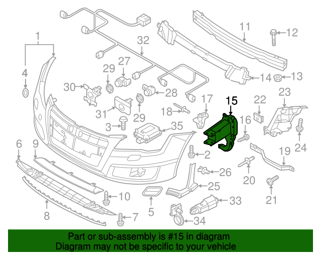 4G0-807-133-F - Bumper Bracket 2012-2018 Audi | Audi OEM Parts