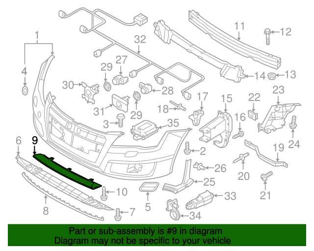 2012-2015 Audi Strip 4G8-807-717-A-1RR | Audi USA Parts