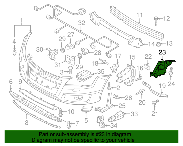 4G8-807-283-C - Bumper Guide 2012-2018 Audi | AutoNationParts.com