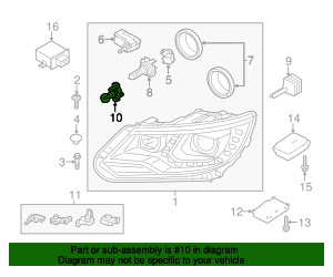 2012-2017 Volkswagen Signal Bulb N-107-331-01 | vwpartscente