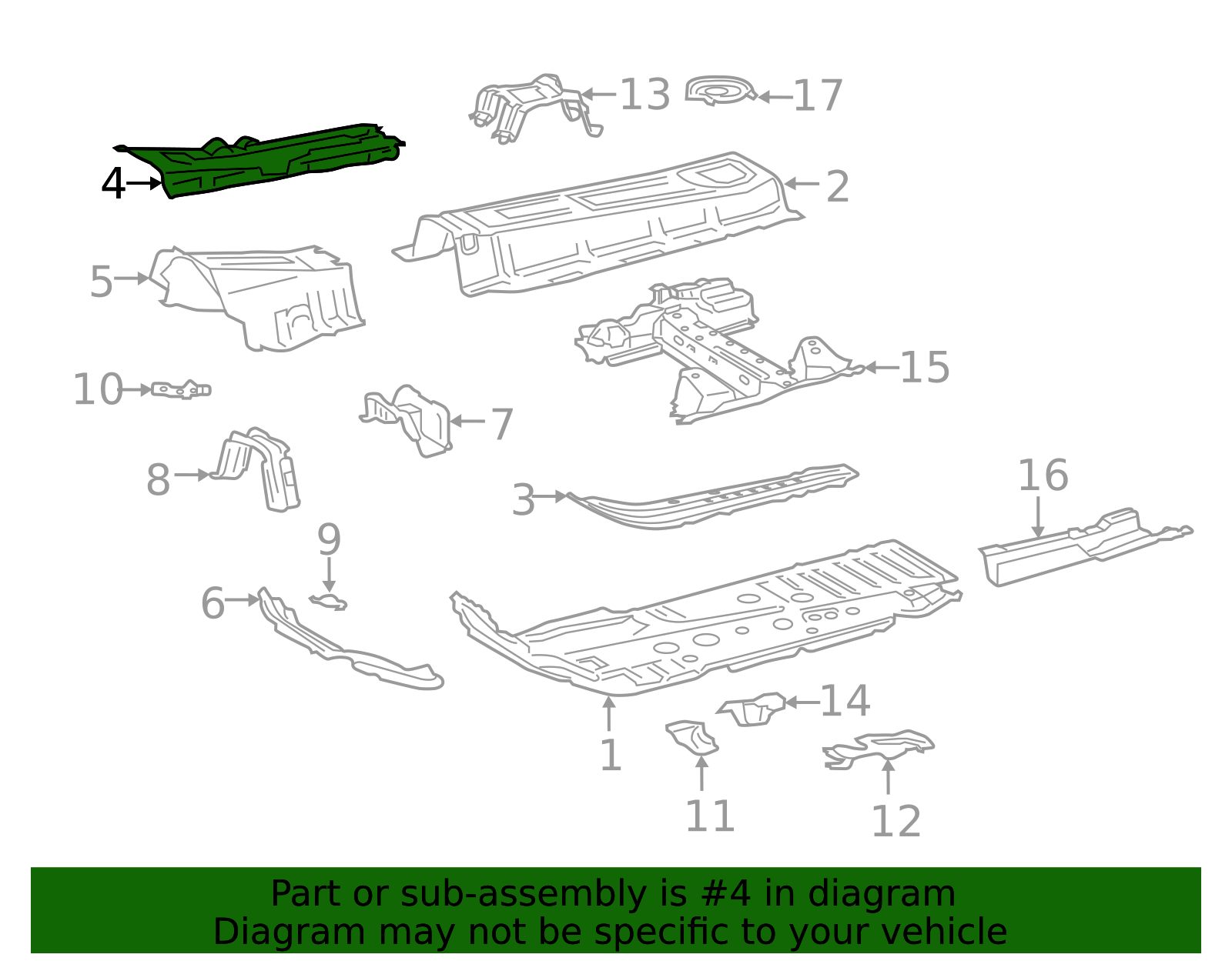 2019-2024 Toyota Floor Reinforced 58308-0R020 | Retail Performance Auto ...