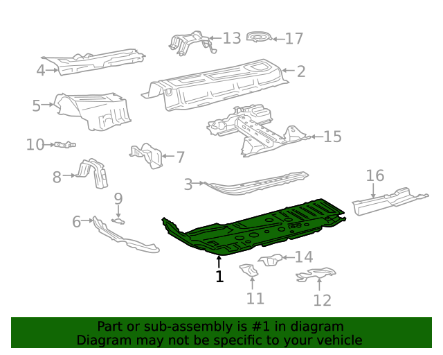 58111-0R050 - Front Floor Pan 2019-2024 Toyota | Ourisman Toyota Parts