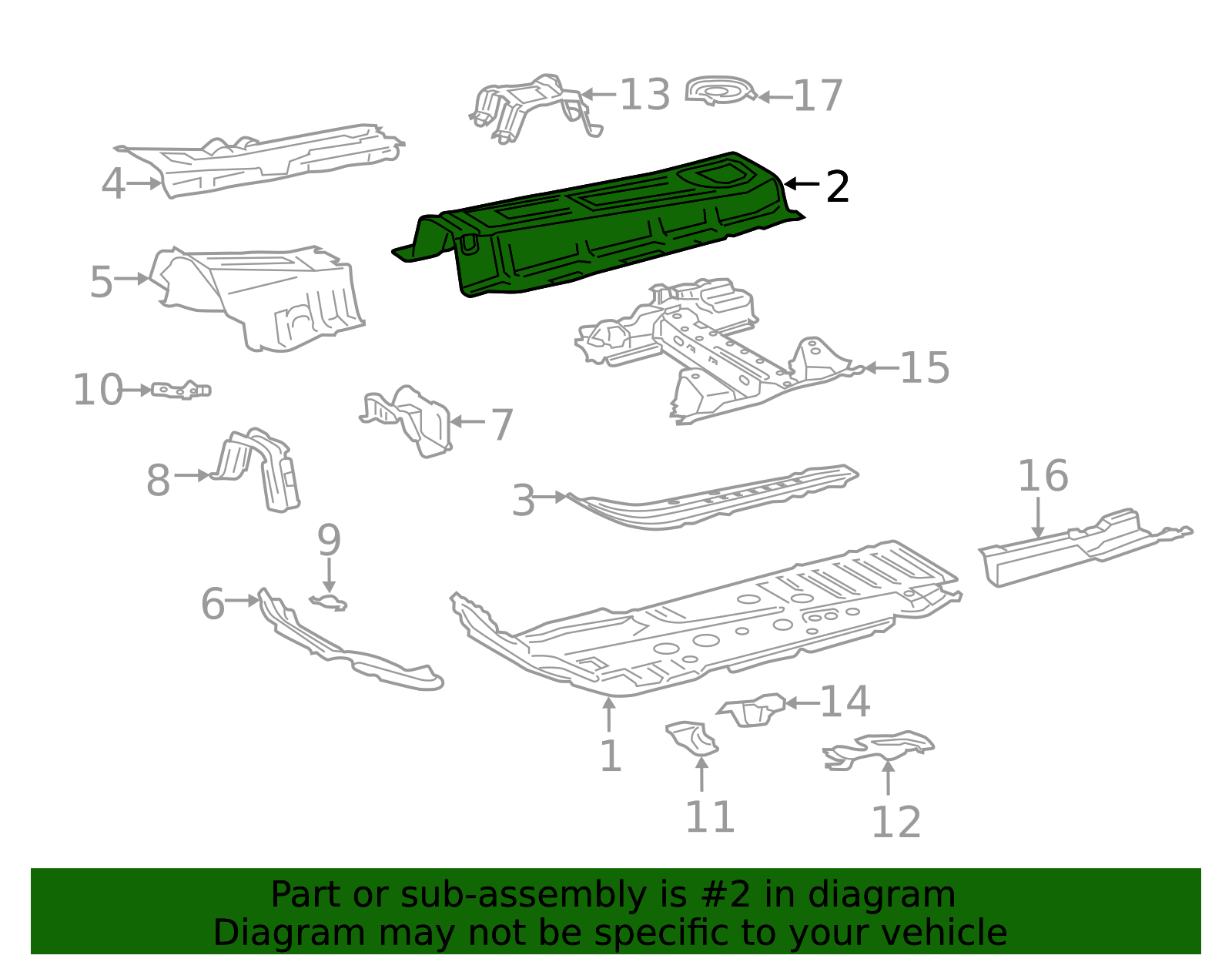 2019-2024 Toyota RAV4 Center Floor Pan 58113-0R040 | Toyota Parts Center