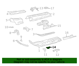 2019-2023 Toyota Fuel Tank Bracket 58366-0R010 | Toyota Parts Center