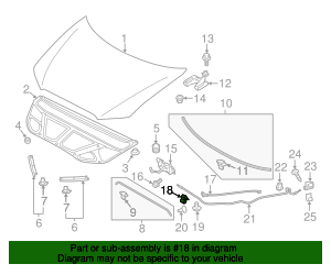 Genuine OEM Release Cable Clip Part# MU481269 Fits 1997-2020 Mitsubishi ...