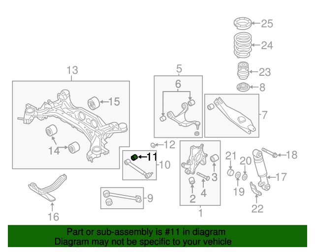 55258-2P000 - Lateral Arm Bushing 2011-2013 Kia Sorento | Kia.Parts Store