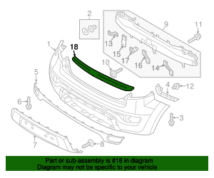 U8390 2K000 - Rear Bumper Applique - Non-Slip Material 2010-2013 Kia ...