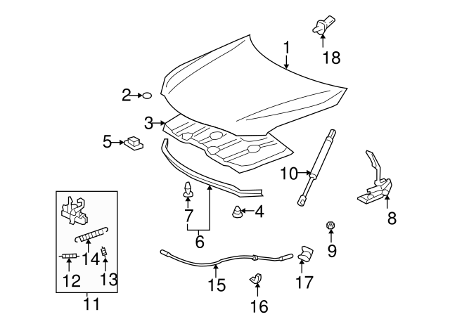 2004-2011 Toyota Hood Seal 90333-25001 | Longo Toyota Parts