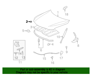 53395-06010 - Hood Seal 2007-2011 Toyota Camry | AutoNationParts.com