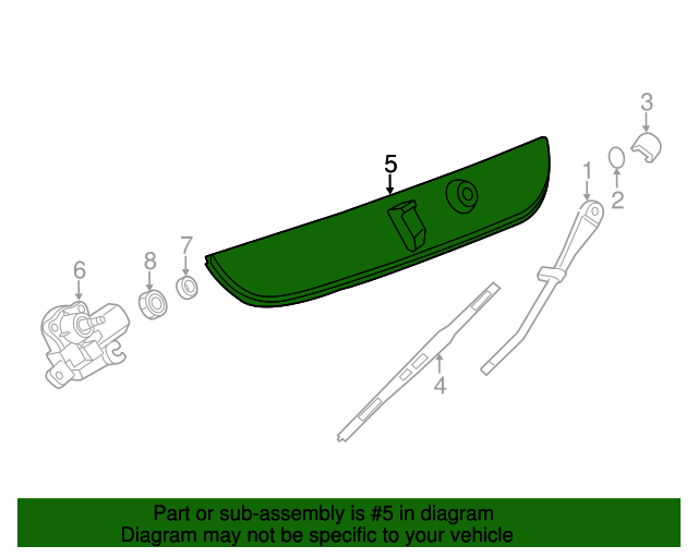 22892617 - Black Rear End Spoiler Retainer Cover 2015-2020 GM ...