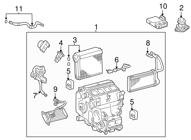 2008-2020 Lexus LX570 Evaporator Core 88501-60362 | SSL Parts