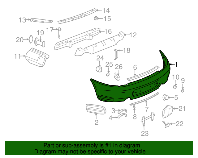 2002-2005 Porsche 911 Bumper Cover 996-505-911-05 | Gaudin Porsche Parts