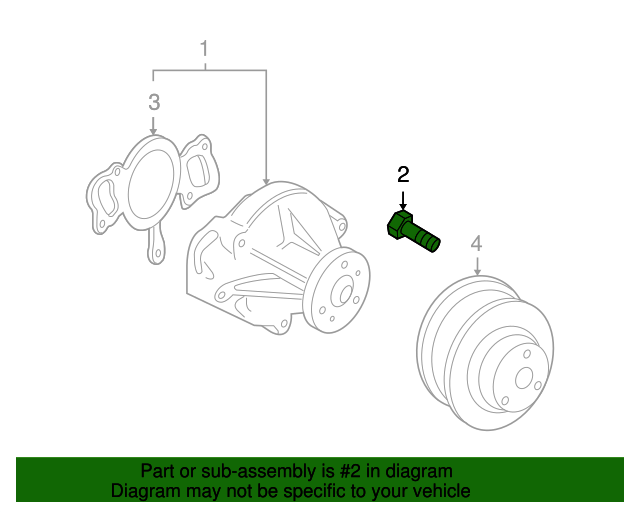 2005-2009 Land Rover Water Pump Bolt 4537592 | Express Land Rover Parts