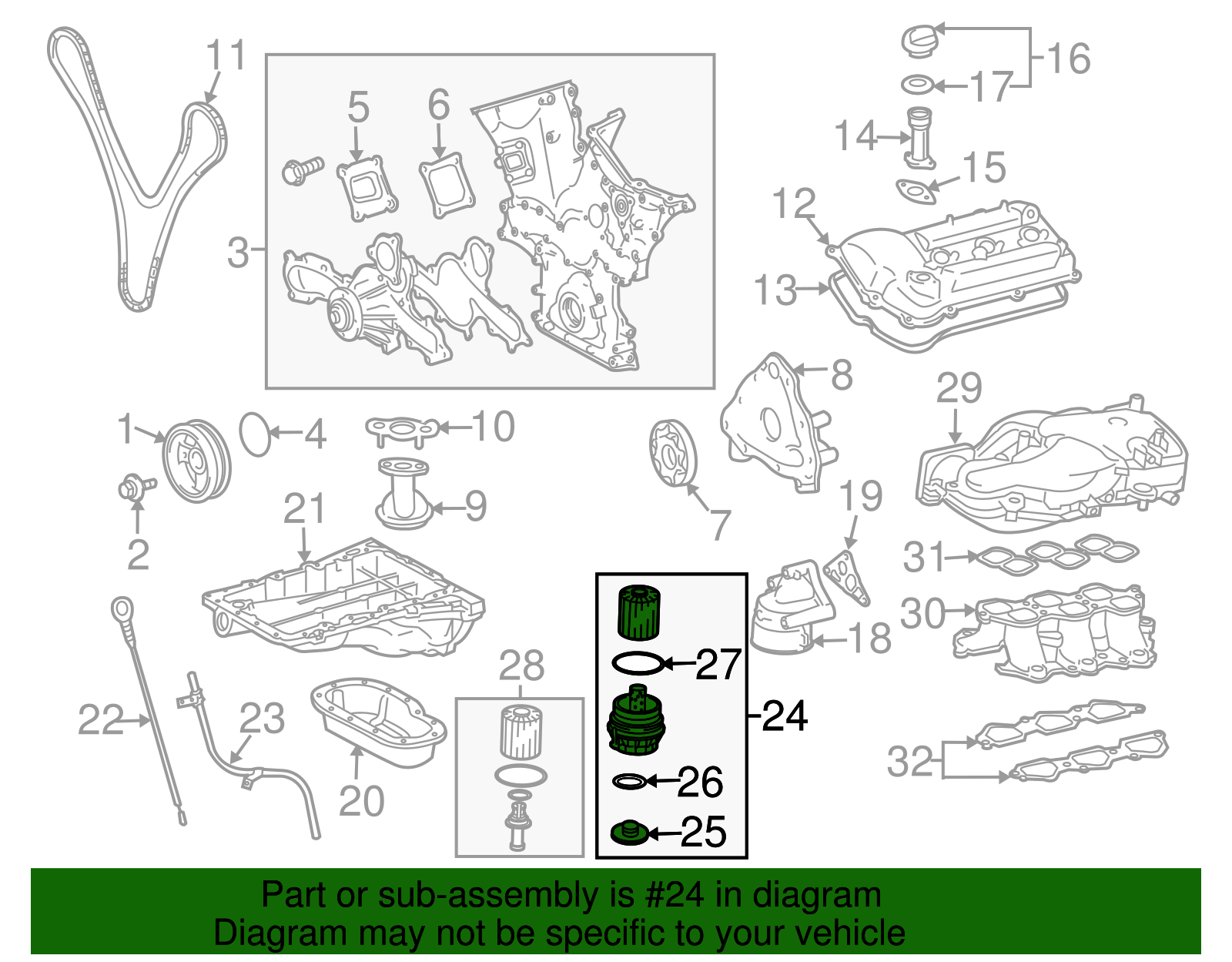 15650-38020 - Engine Oil Filter Housing 2010-2024 Toyota | Longo Toyota ...
