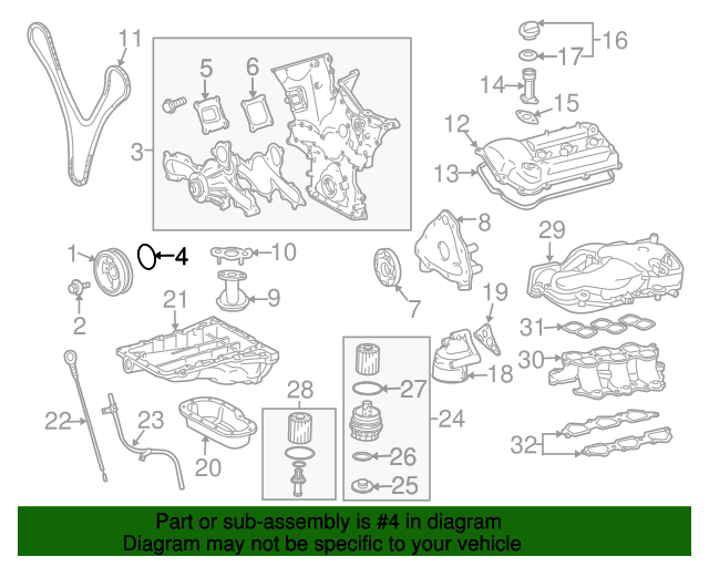 2011-2024 Toyota Engine Crankshaft Seal 90311-42048 | Sparks Parts